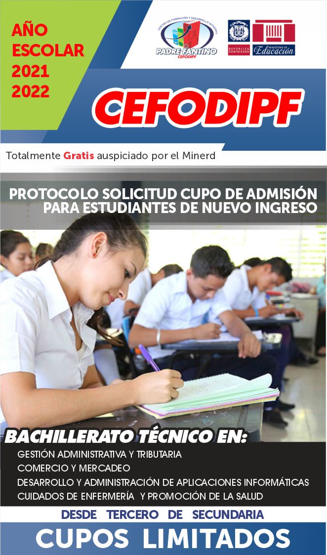 CENTRO DE FORMACIÓN Y DESARROLLO INTEGRAL PADRE FANTINO – CEFODIFP